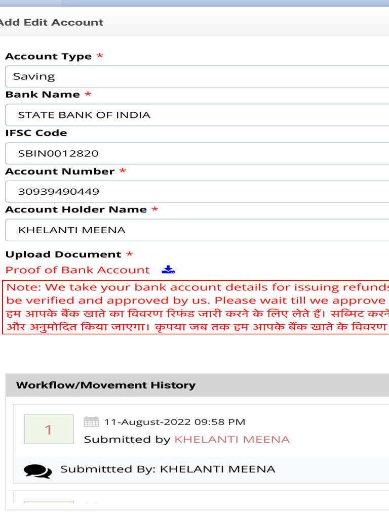 Refund Accounts | PDF