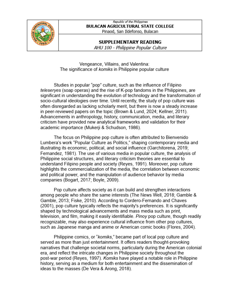 AHU 100 Supplementary Reading | PDF | Social Science