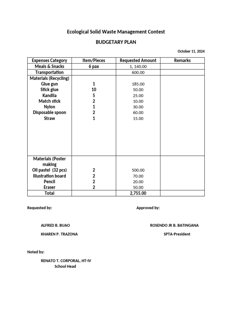 Ecological Solid Waste Management Contest | PDF