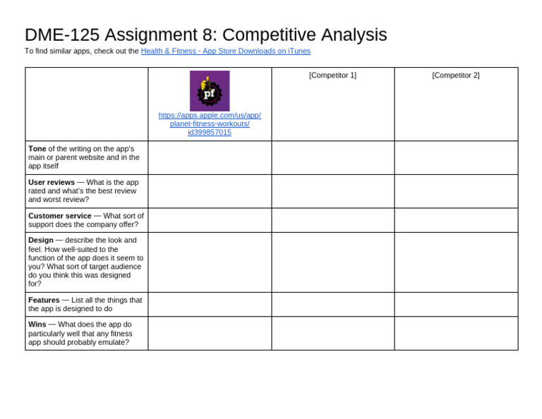 DME-125 Assignment 8 Template | PDF