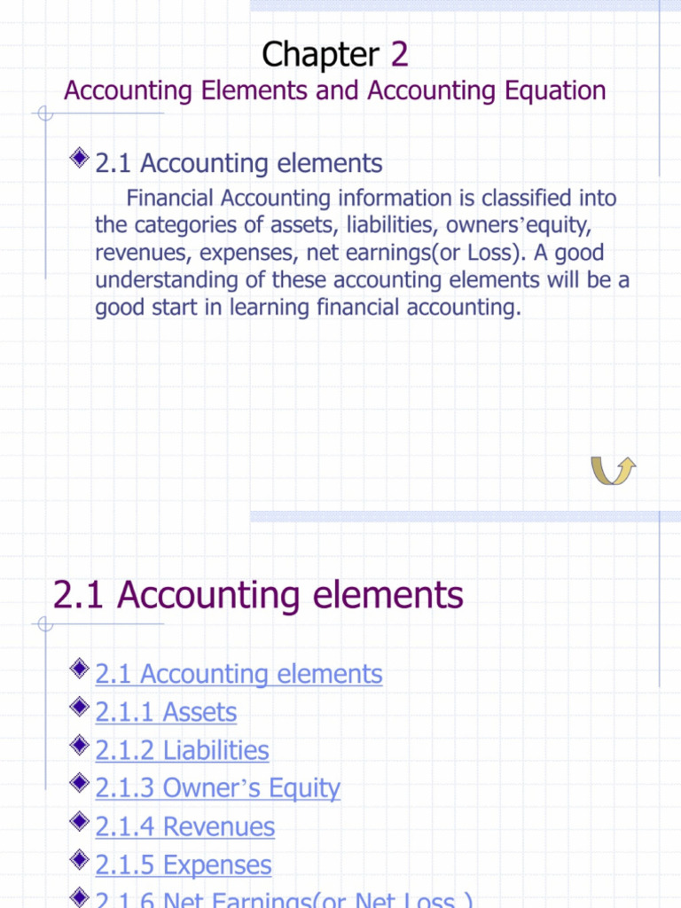 Chapter 2 - Accounting Elements and Accounting Equation PA 1 | PDF