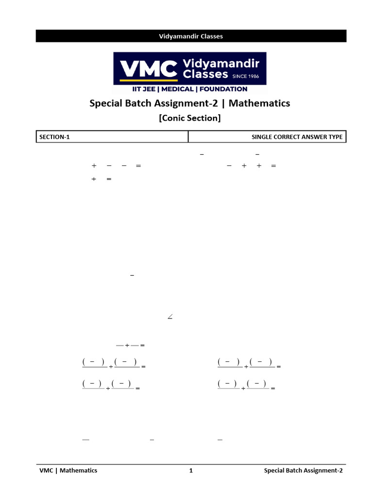 2023-Special Batch Assignment-2 - Maths | PDF