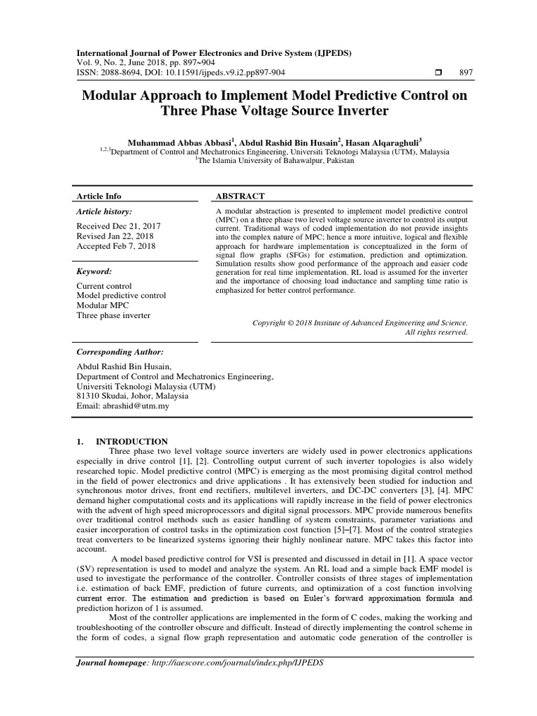 Modular - Approach - To - Implement - Model - Predictive Control | PDF