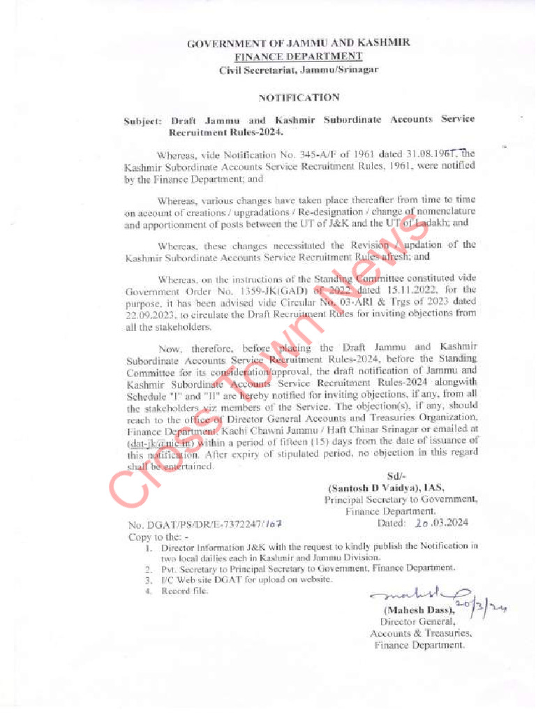 Draft Recruitment Rules - Compressed | PDF