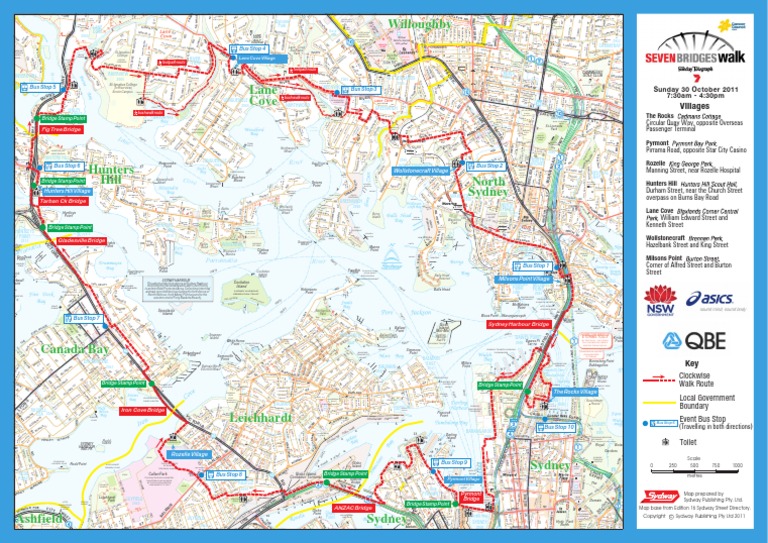 7 Bridges Walk Map 2011 | PDF | Travel | Foreign Language Studies