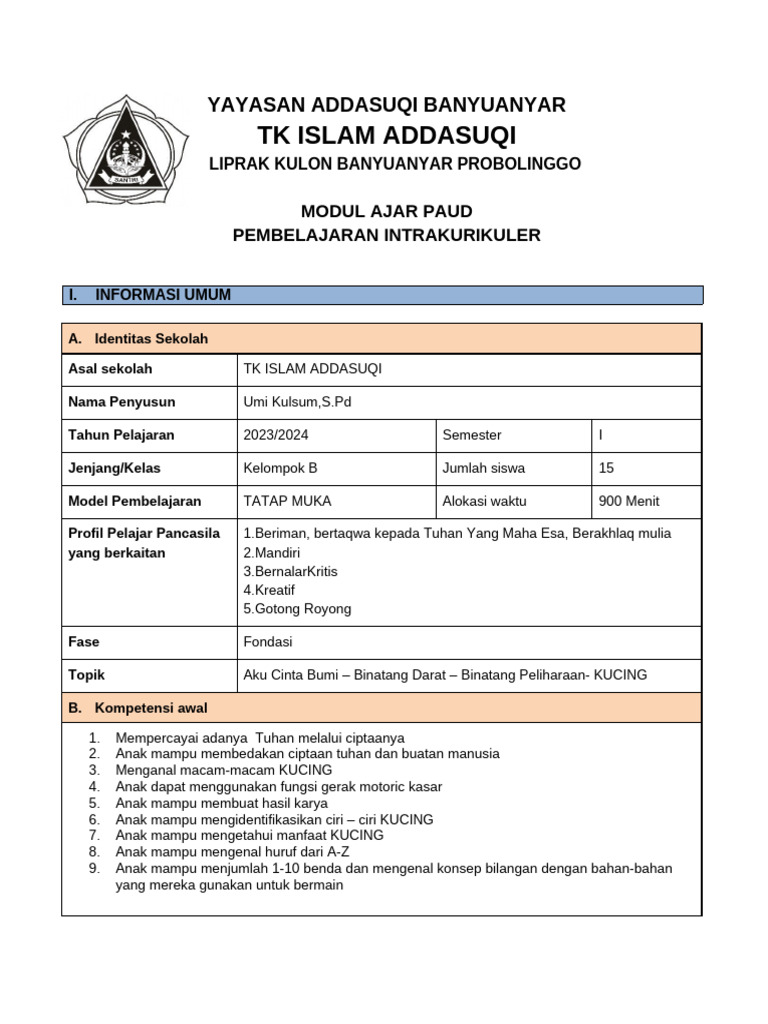Modul Ajar-UKIN-UMI | PDF