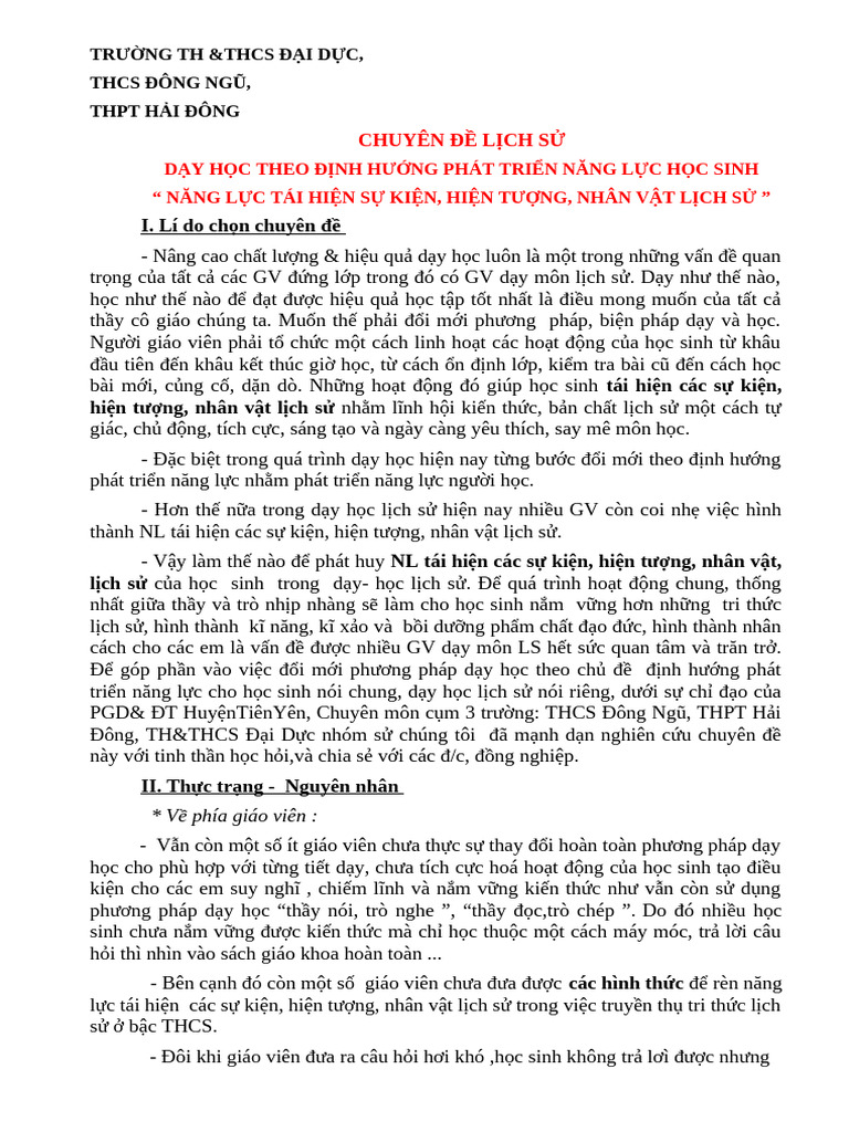 (123doc) Chuyen de Lich Su Day Hoc Theo Dinh Huong Phat Trien Nang Luc Hoc Sinh Nang Luc Tai ...