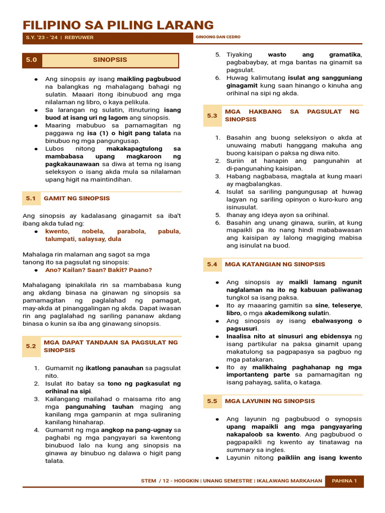 Piling Larang Rebyuwer - Althea | PDF