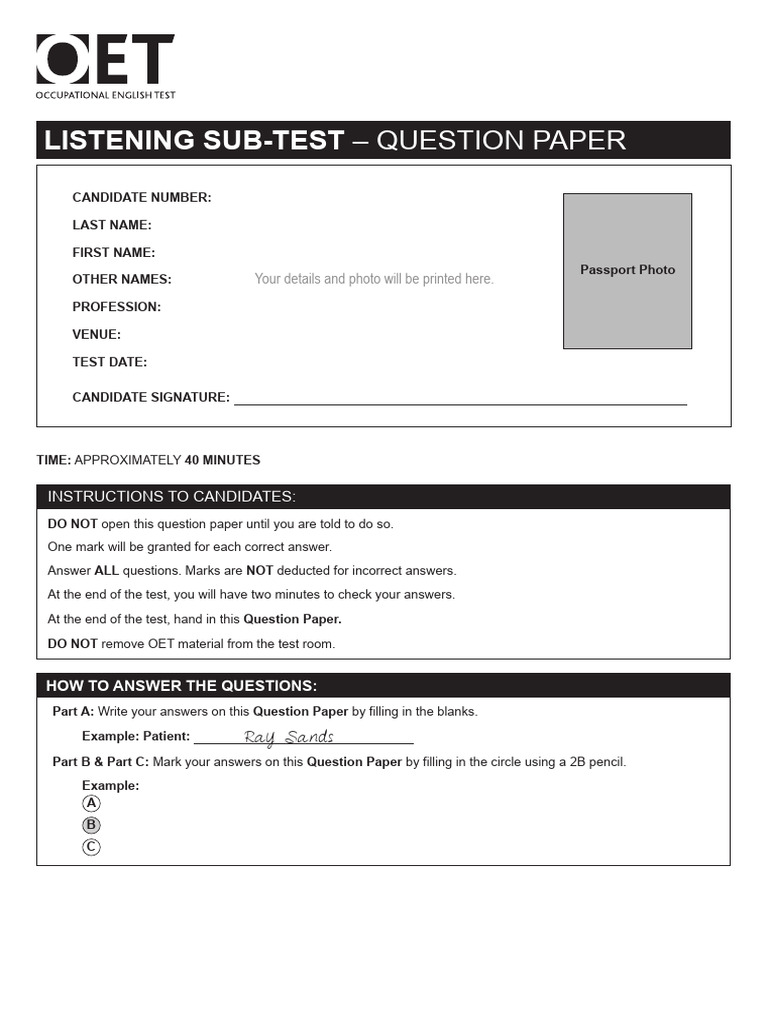 Listening v2.0 - MOCK Test 1 | PDF