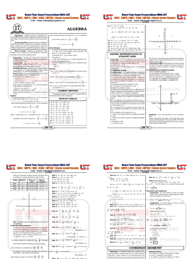 Algebra: F HG I KJ | PDF