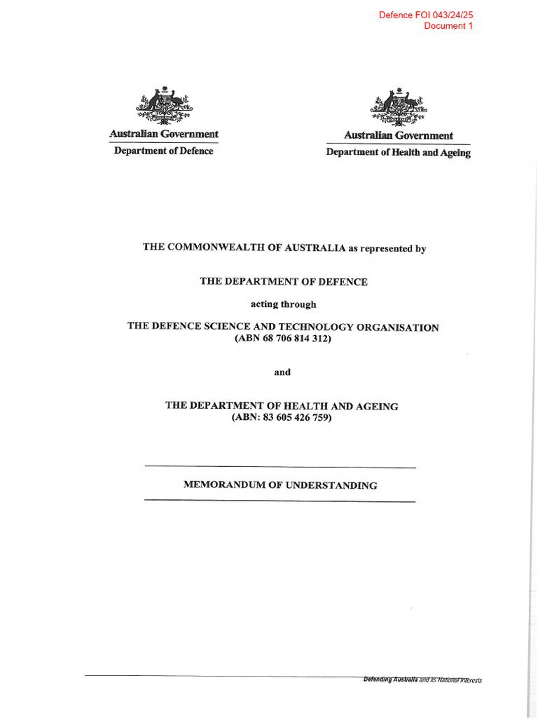 Defence FOI 043 24 25 MOU Document | PDF
