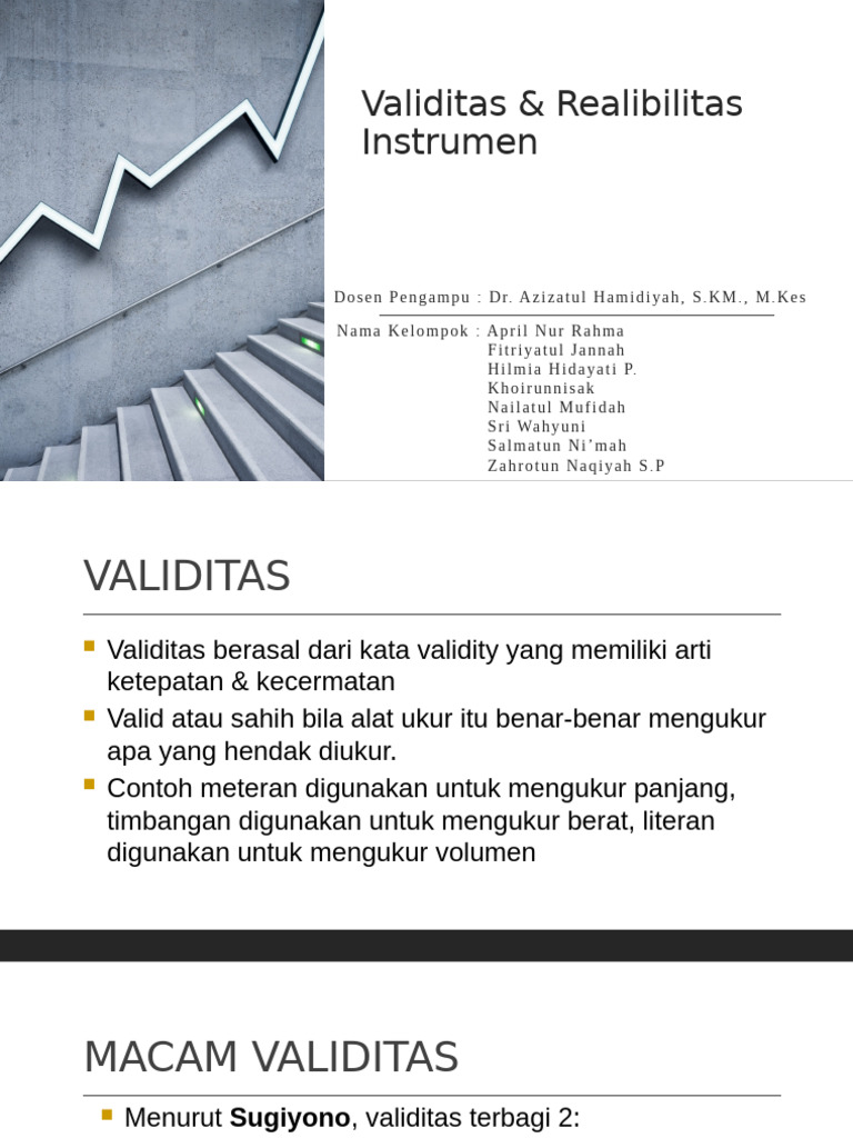 Validitas & Realibilitas Instrumen | PDF