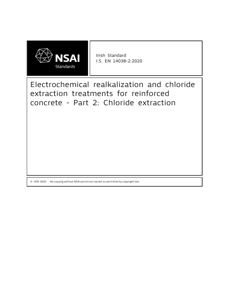Electrochemical Realkalization and Chloride Extraction Treatments For Reinforced Concrete - Part ...