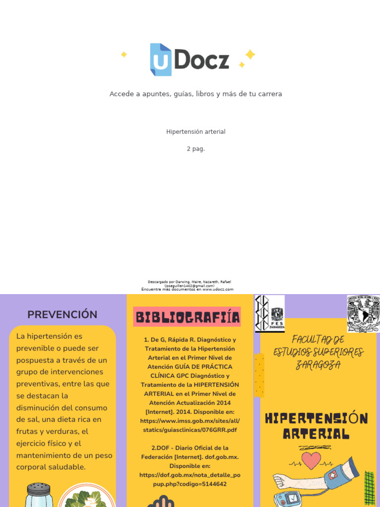 Hta Triptico 814674 Downloadable 5292977 | PDF | Metabolic Disorders