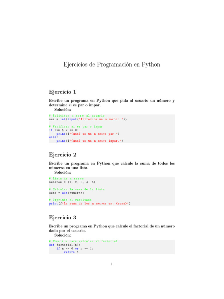 Python Ejercicios | PDF
