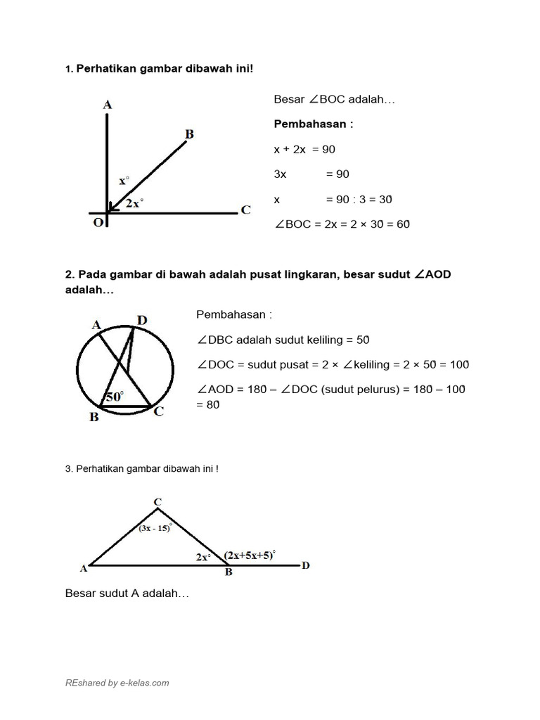 69 Contoh Soal Geometri Bidang Datar | PDF