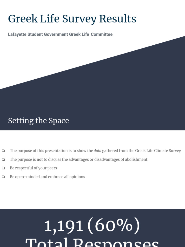 Greek Life Survey Results | PDF