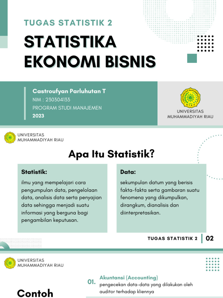 Statistika Ekonomi Bisnis | PDF