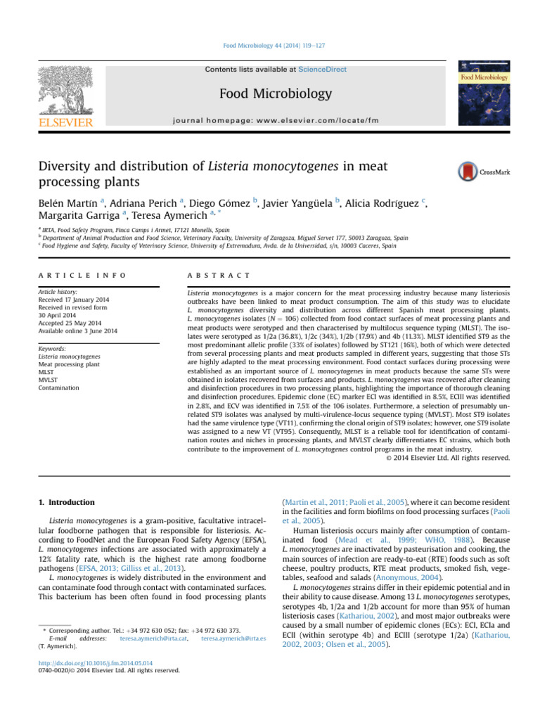 Listeria Article | PDF