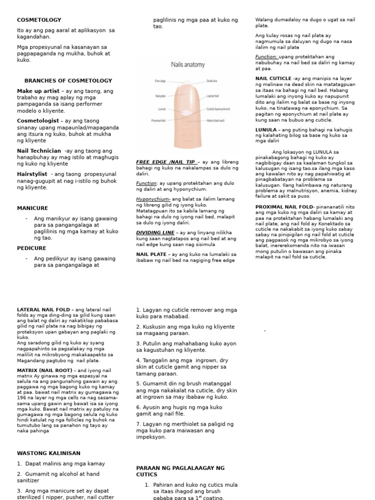COSMETOLOGY printable | PDF