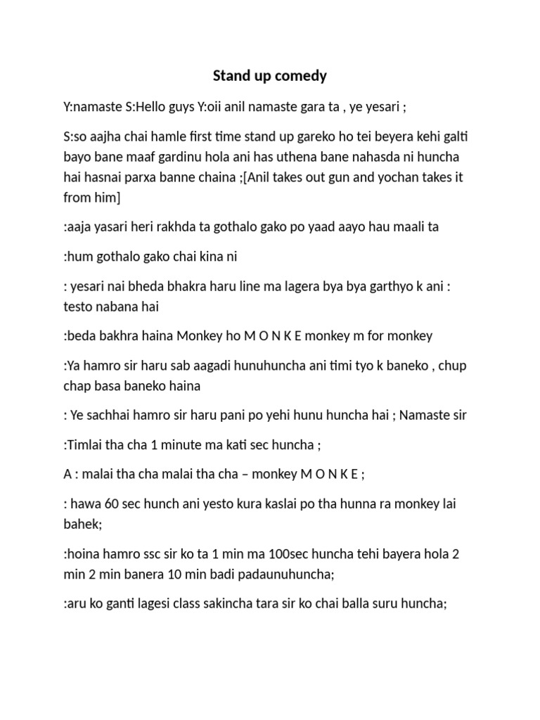 Stand up comedy | PDF