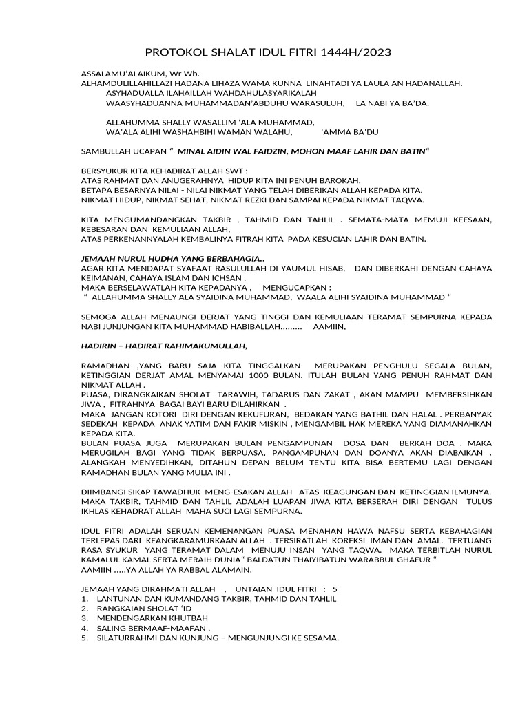 Sholat 'Id | PDF
