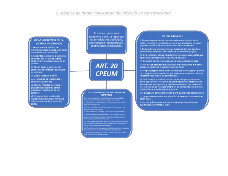 5.-Realice Un Mapa Conceptual Del Artículo 20 Constitucional | PDF