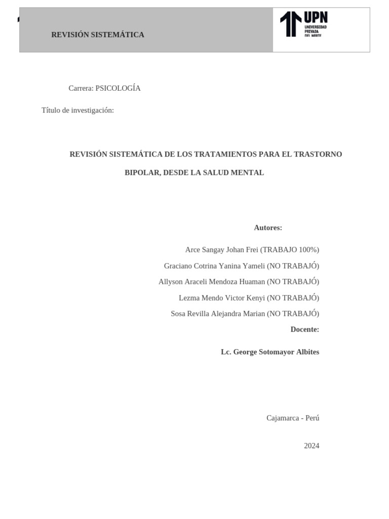 Revisión Sistemática | PDF