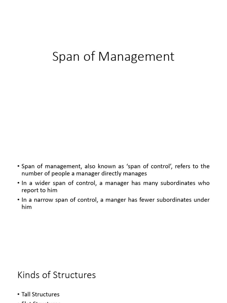 Understanding Span of Management Structures | PDF