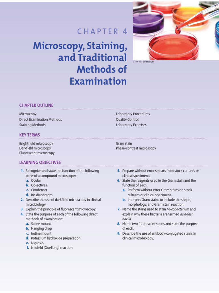 CHAPTER 4: Microscopy, Staining, And Traditional Methods of Examination ...