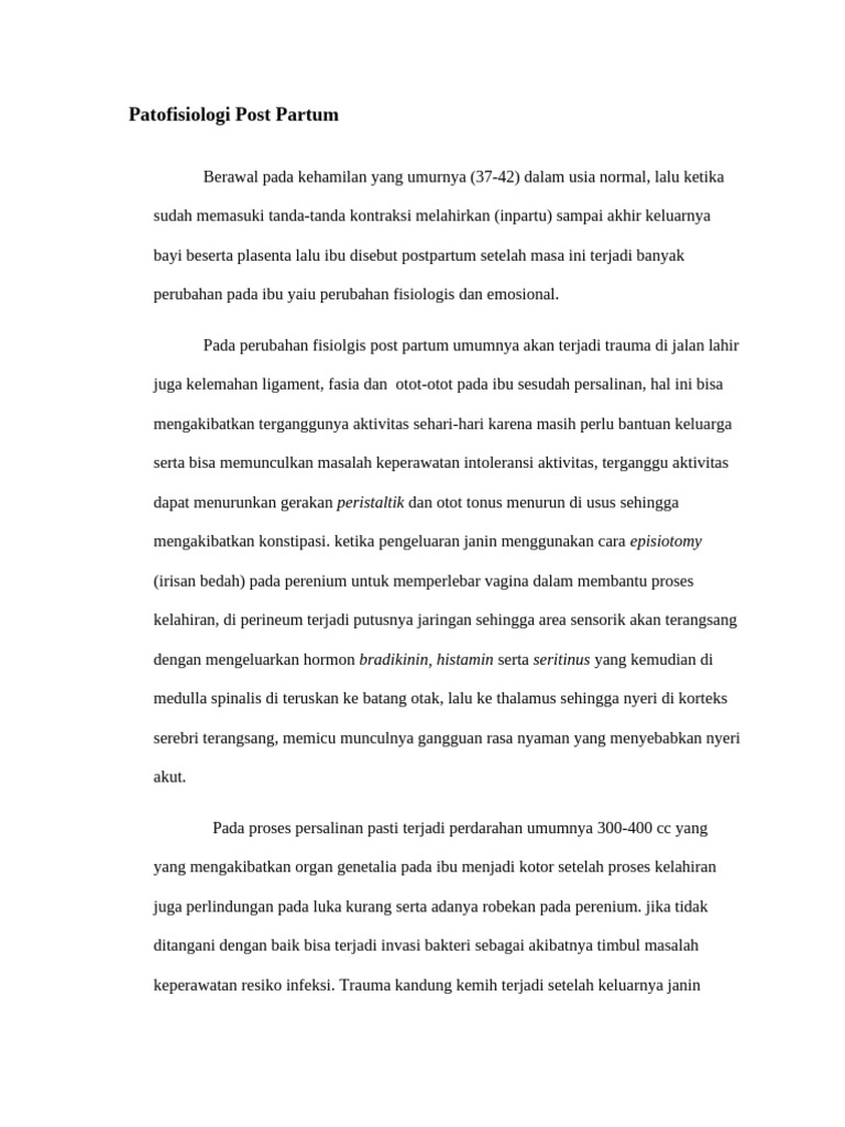 Patofisiologi & Pathway | PDF
