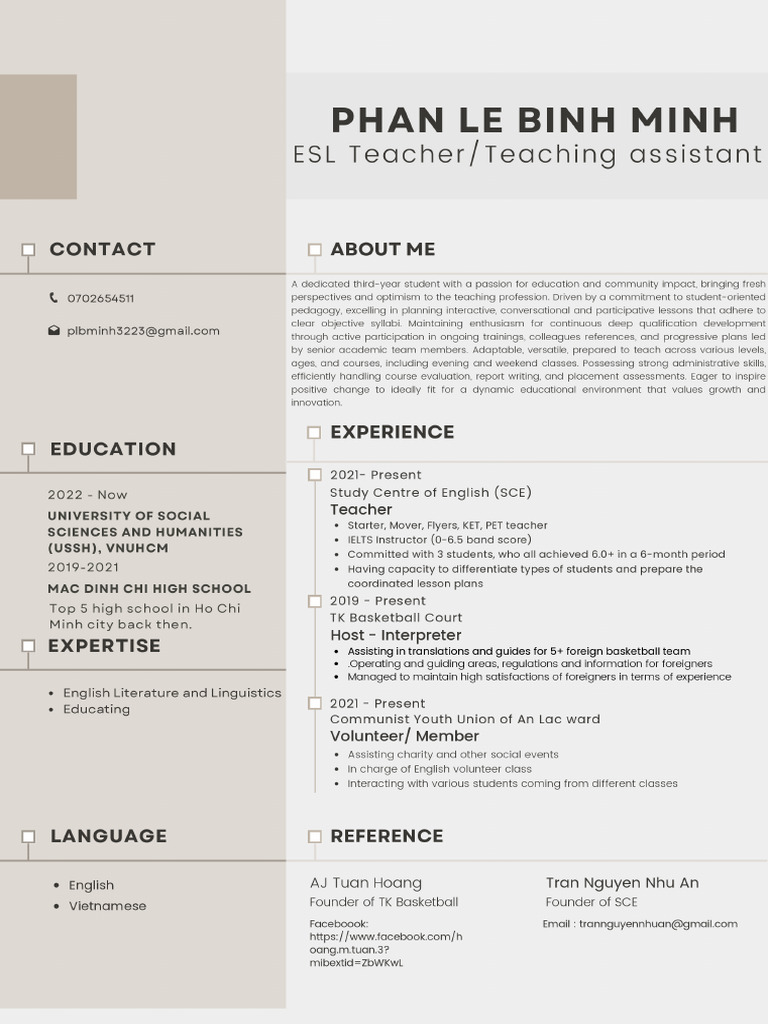 CV - Bình Minh | PDF