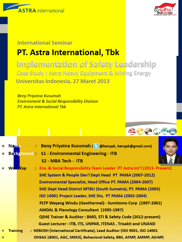 Safety Leadership in Astra | PDF | Sustainable Business | Business