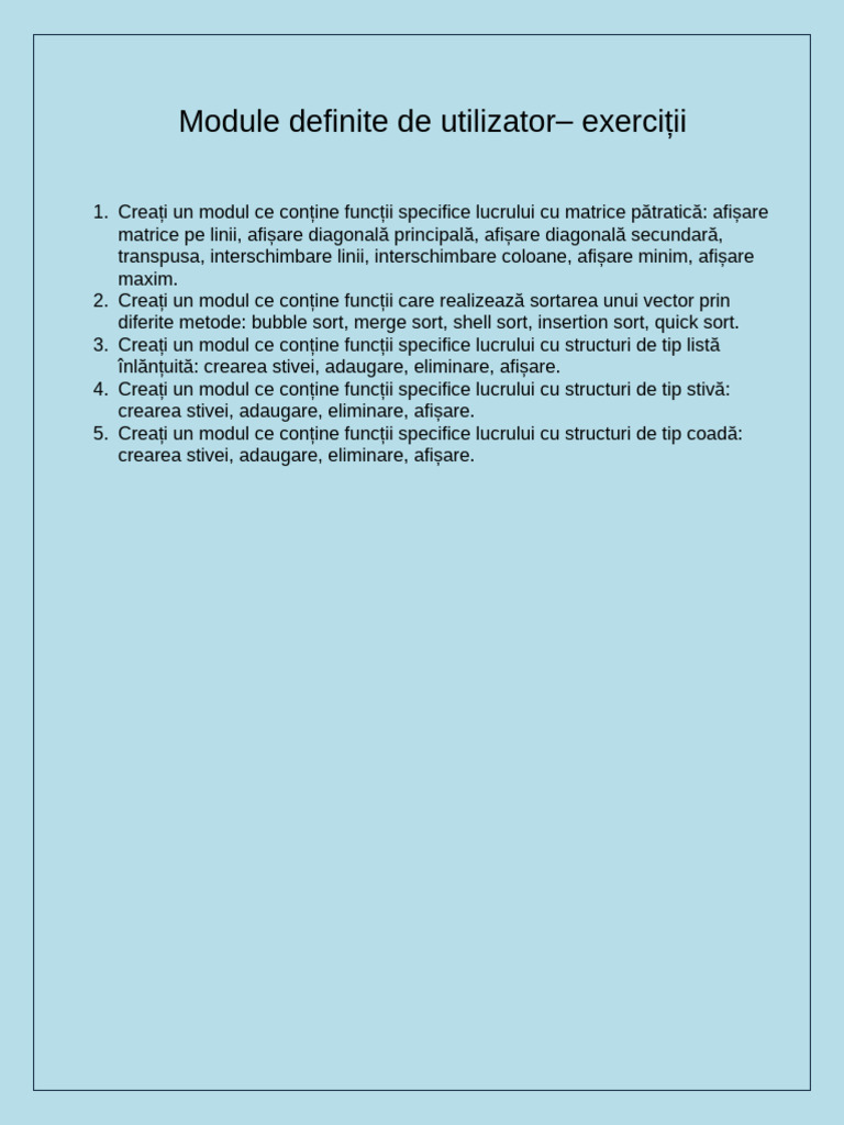 Module Enunturi | PDF