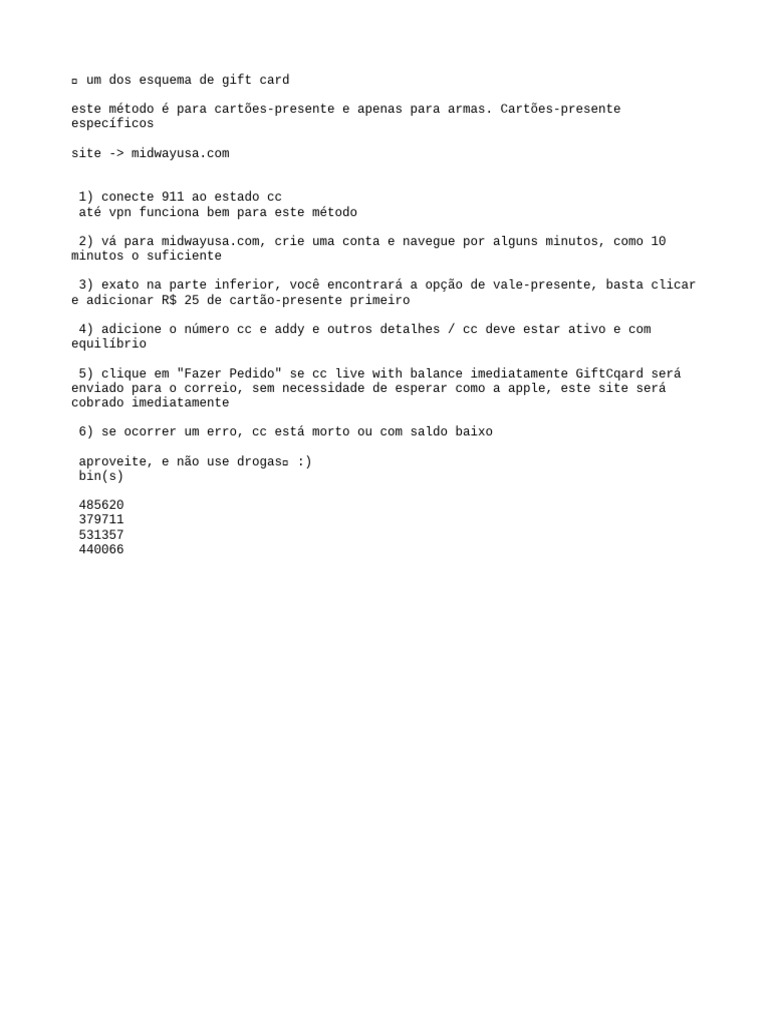 Esquema Gift Card | PDF