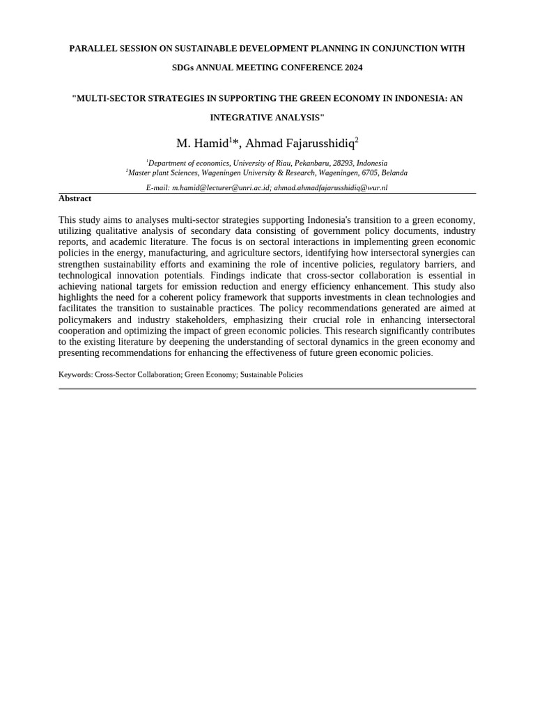 Template Extd Abstract English-SDGs | PDF