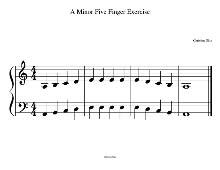 A Minor Five Finger Exercise | PDF