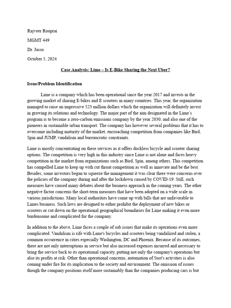 Case Analysis 1 | PDF