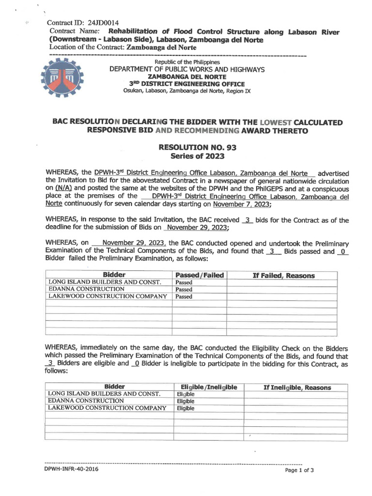 24jd0014 - Bac Resolution Recommending To Award | PDF