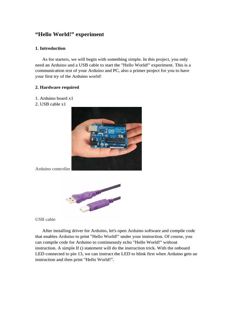 Project 1-Hello World | PDF