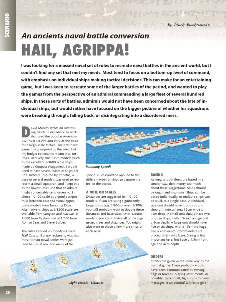 Hail Agrippa HC Ancients Naval Conversion | PDF