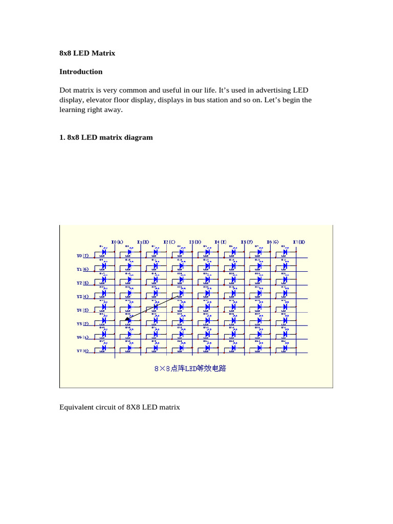 Project 14-8x8 LED Matrix Experiment | PDF