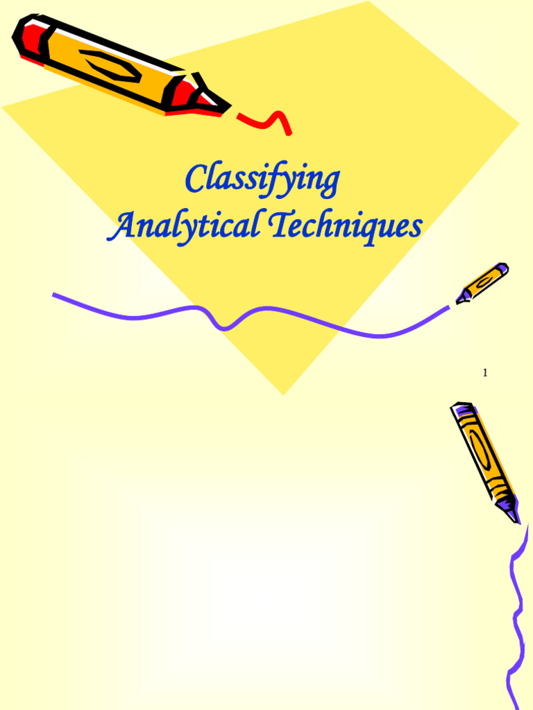 Chapter 7 Classifying Analytical Techniques | PDF