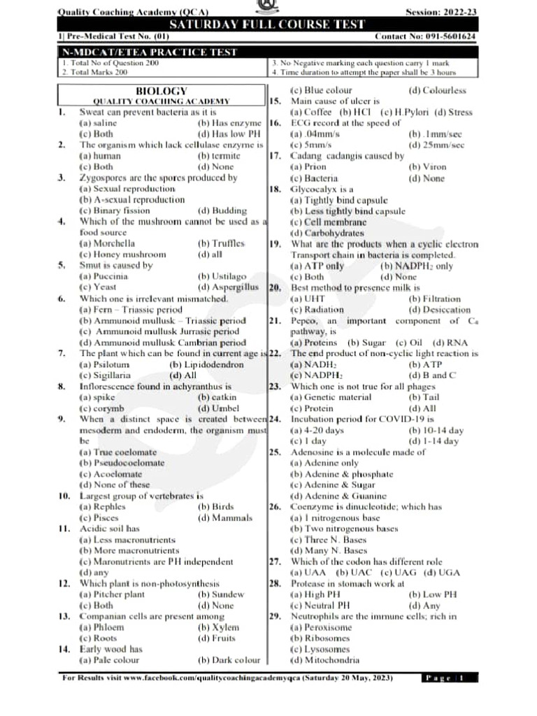 QCA Full Course (20-May-2023) Al - Beruni | PDF
