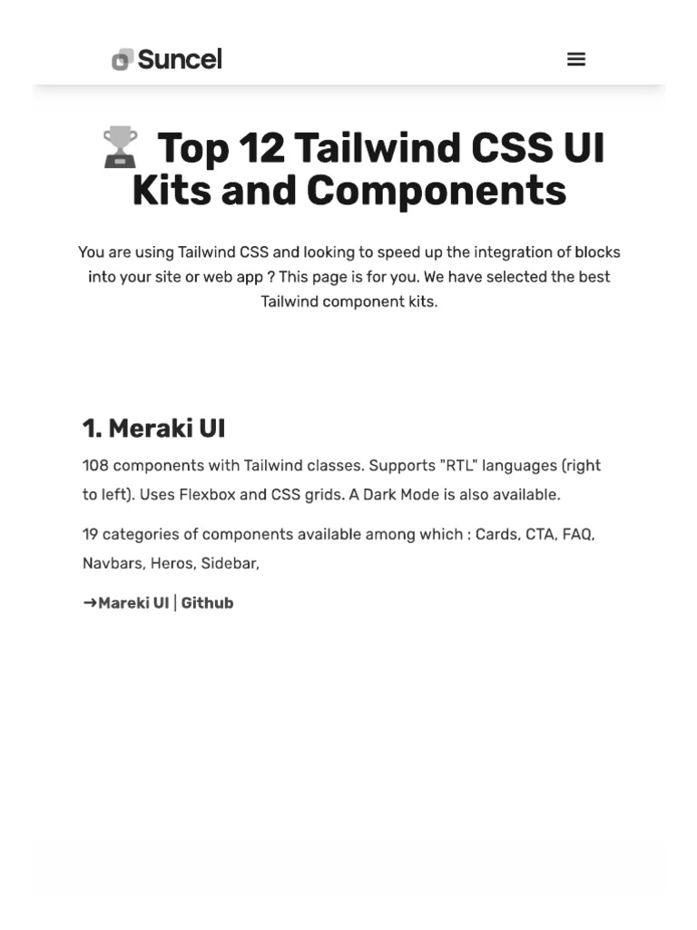 Top 12 Tailwind Css Ui Kits And Components Pdf