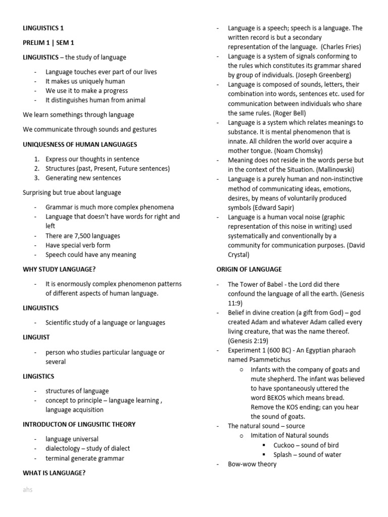 LINGUISTICS | PDF