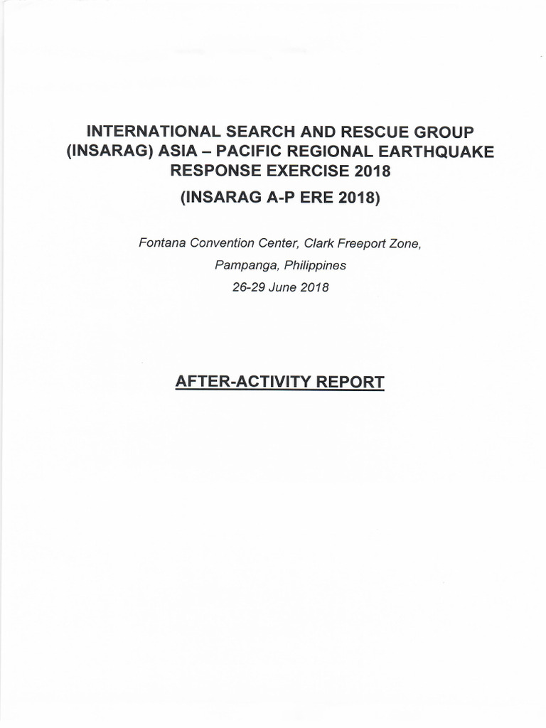 1) Insarag a-p Ere 2018 Signed Aar | PDF