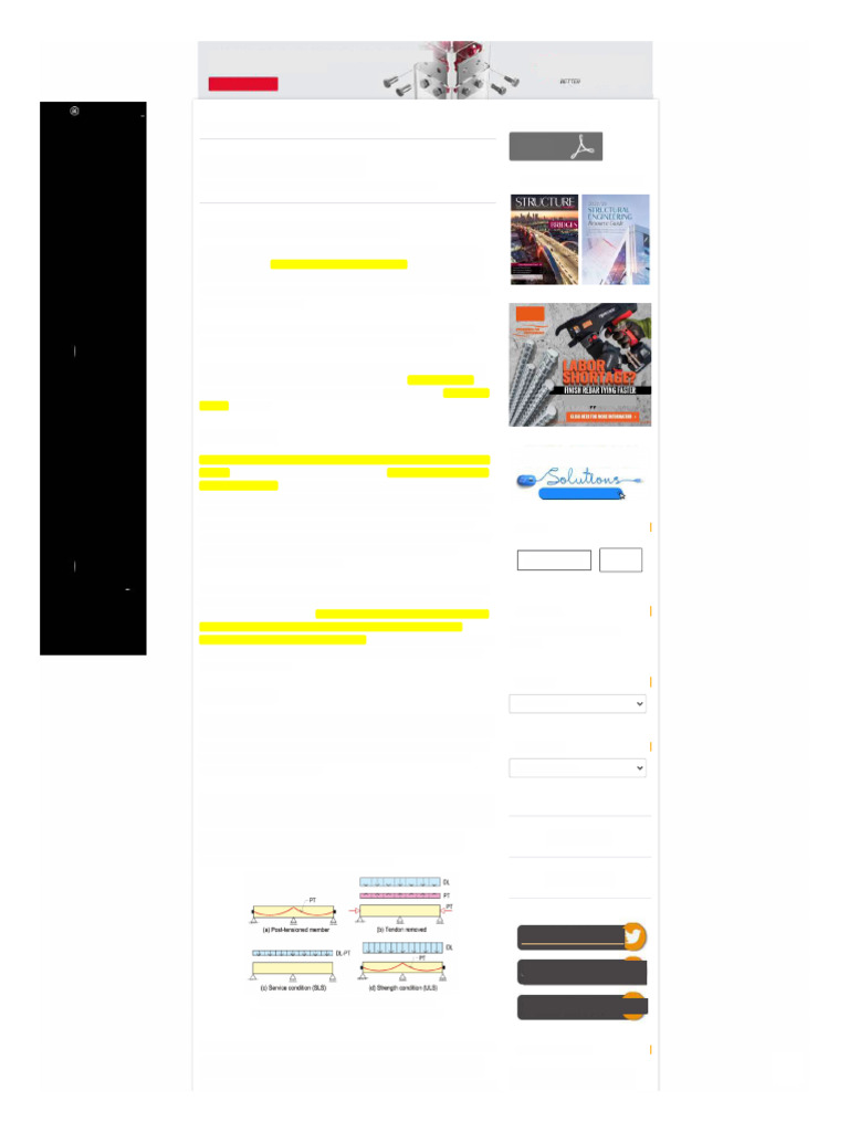 Struc Magazine - Post-tensioning Design | PDF