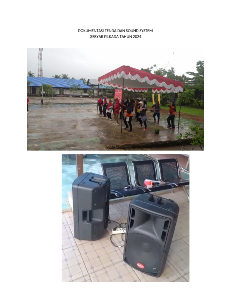 DOKUMENTASI TENDA DAN SOUND SYSTEM | PDF