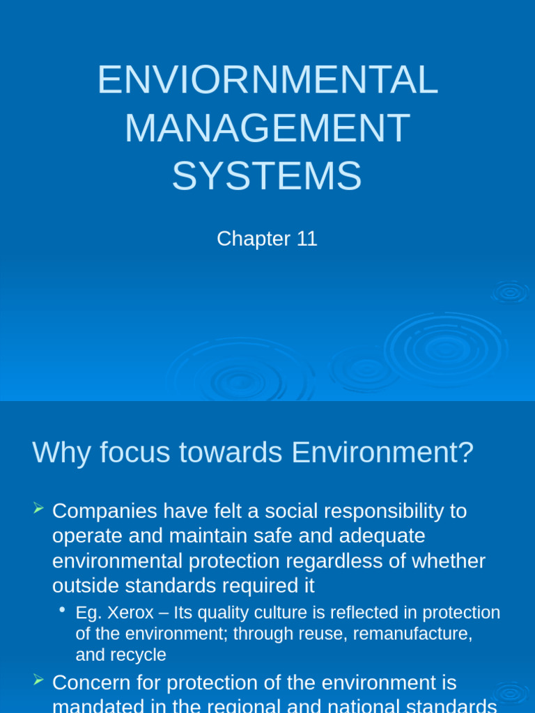 Enviornmental Management Systems | PDF